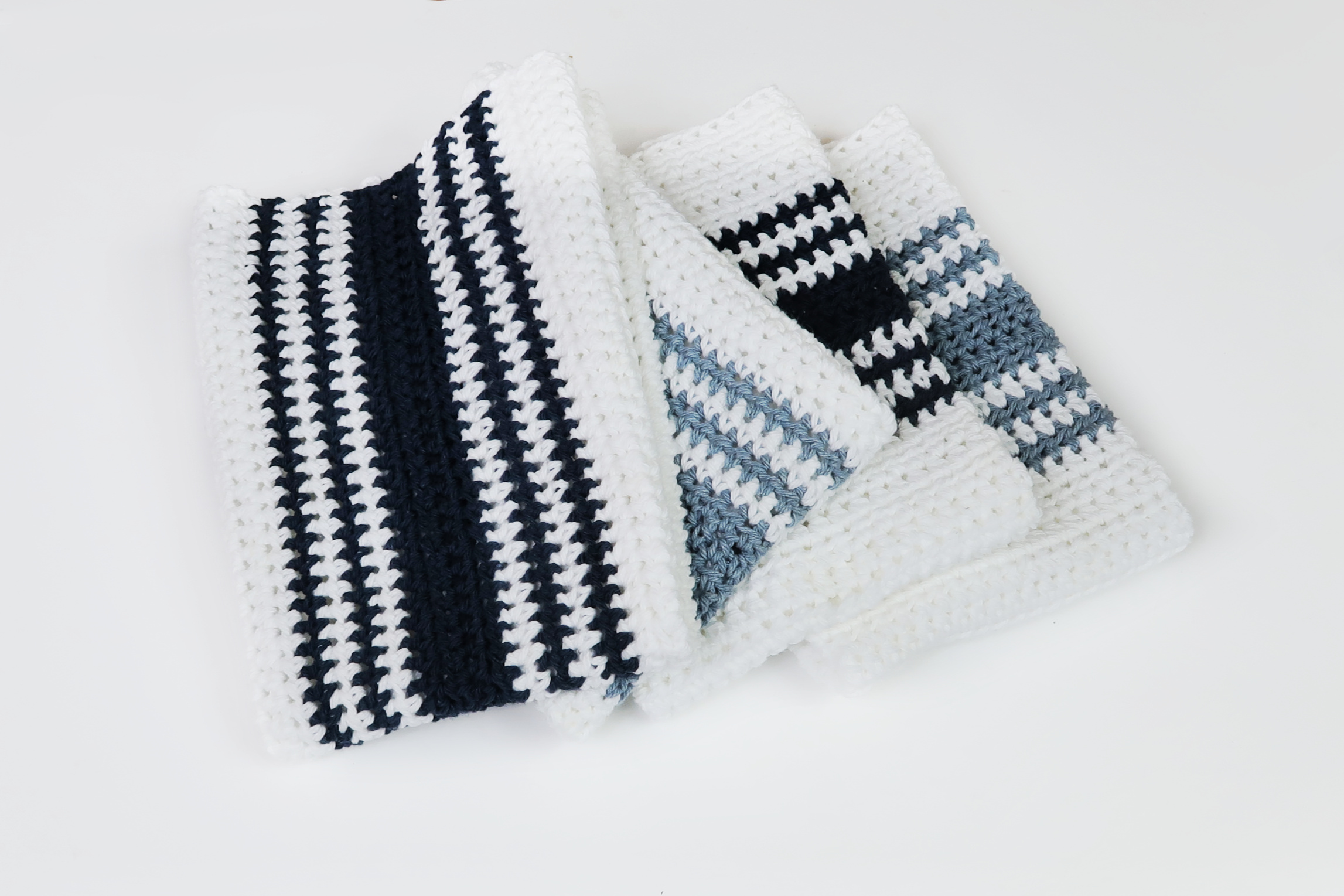 Two Kitchen Towel Crochet Patterns - Looped and Knotted